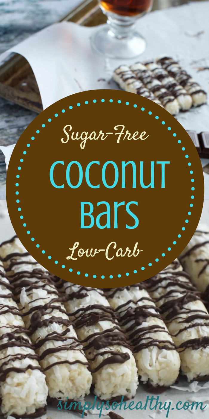 Low-Carb Coconut Bars Recipe - Simply So Healthy