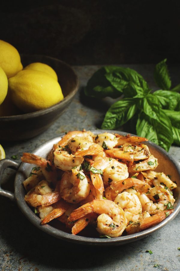 Low-Carb Garlic Basil Shrimp Recipe - Simply So Healthy