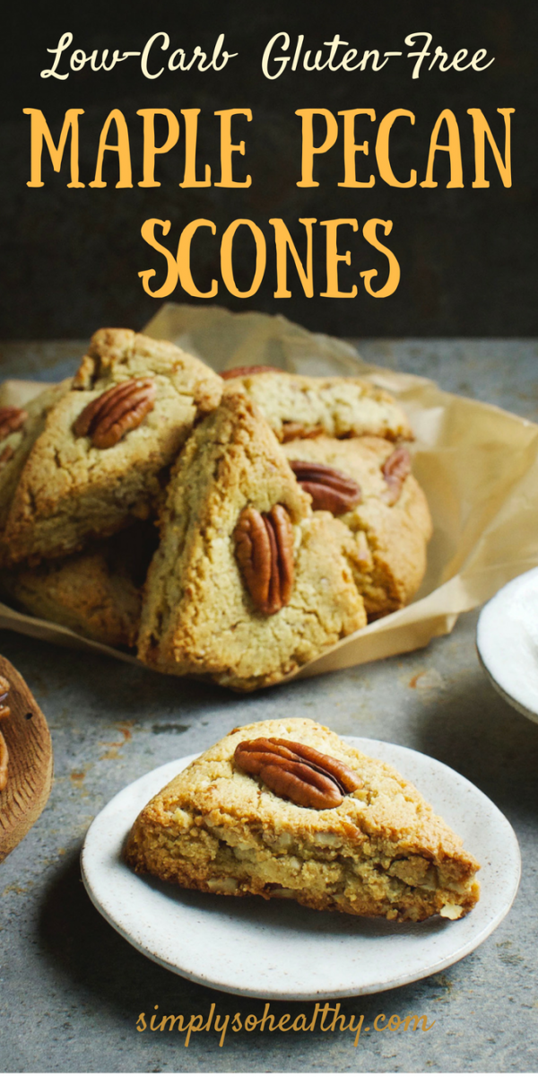 Low-Carb Maple Pecan Scones Recipe - Simply So Healthy