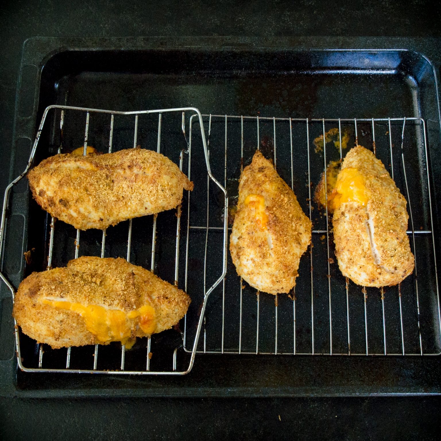 Taco Crusted Cheese Stuffed Chicken Breasts - Simply So Healthy