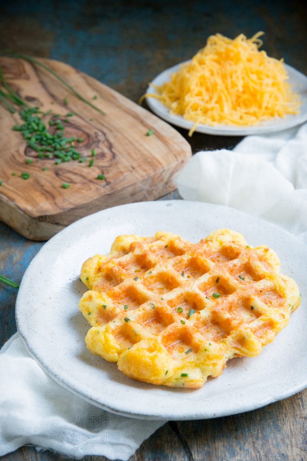 Cheddar Chive Chaffles (Keto-Friendly) - Simply So Healthy